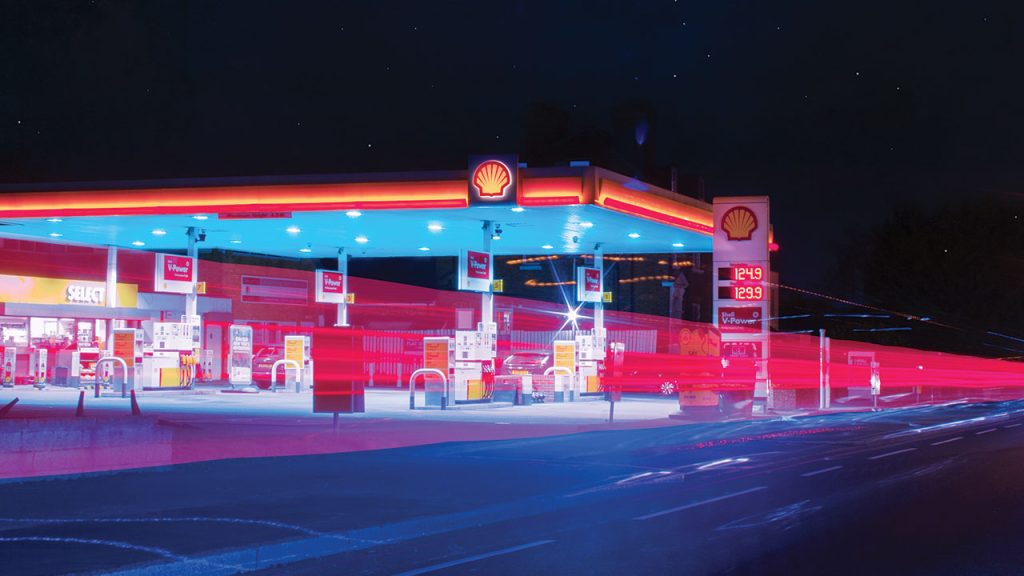 gas-station-canopy-repairs - PowerBlast Gas Canopy Island Repair Coating